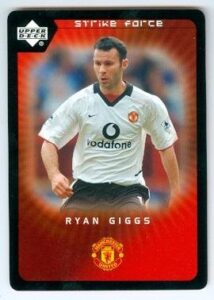 ryan giggs trading card (manchester united fc soccer) 2003 upper deck strike force #8