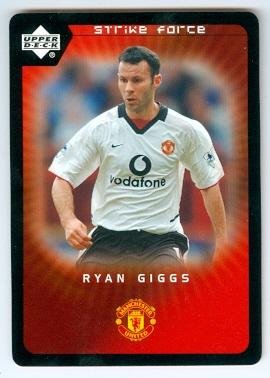 Ryan Giggs trading card (Manchester United FC Soccer) 2003 Upper Deck Strike Force #8