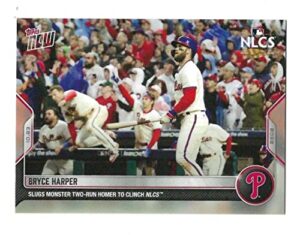 2022 mlb topps now bryce harper #1125 slugs 2 run homer to clinch nlcs 10/23/22