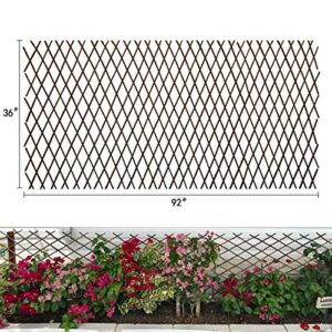 landgarden expandable garden trellis plant support willow lattice fence panel for climbing plants vine ivy rose cucumbers clematis