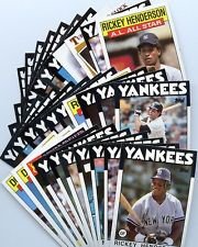 1986 topps new york yankees complete team set 36 cards including mattingly