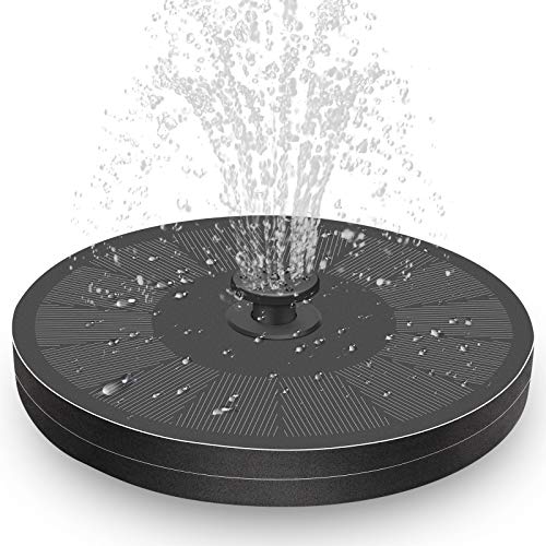 Cocofit Upgraded 3W Solar Fountain Pump with Battery Backup, 4 Fixers and 8 Nozzles, Floating Solar Powered Fountain Pump for Bird Bath Garden Pond Pool Fish Tank, Outdoor Solar Bird Bath Fountain