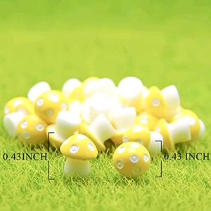 20Pcs Fairy Garden Mushrooms - Mini Mushroom Miniature Figurines for Micro Landscape/Bonsai Craft (Miniature Mushroom， 20Pcs)