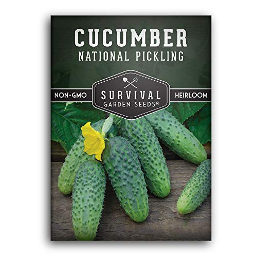 Survival Garden Seeds - National Pickling Cucumber Seed for Planting - Packet with Instructions to Plant and Grow Cucumis Sativus in Your Home Vegetable Garden - Non-GMO Heirloom Variety