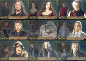 lord of the rings evolution 2005 topps complete base card set of 72 movie