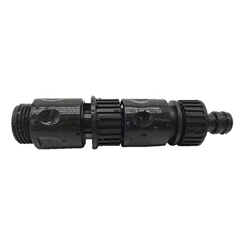 Plastic Garden Hose Connector Set Male and Female - Quick Release Connect Kit, Water Hose Thread Fitting Adapter Set, from Quick Connector to Standard 3/4'' Thread Connector (Black, 2 Sets / 10 Pc)