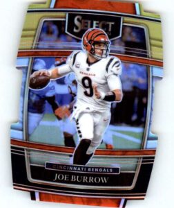 2021 panini select black and gold prizm die-cut #9 joe burrow concourse cincinnati bengals nfl football trading card