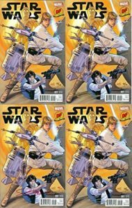 marvel star wars #1 dynamic forces exclusive greg land variant cover signed by john cassaday set of 4