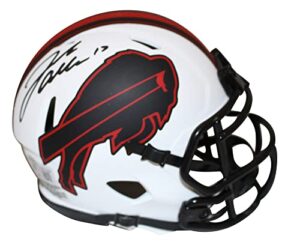 josh allen autographed/signed buffalo bills lunar mini helmet beckett