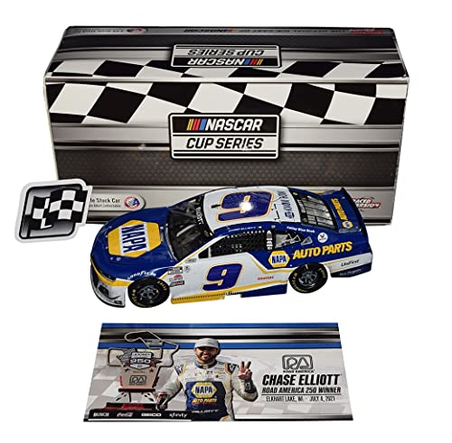 AUTOGRAPHED 2021 Chase Elliott #9 NAPA Racing ROAD AMERICA WIN (Raced Version) Hendrick Motorsports Signed Lionel 1/24 Scale NASCAR Diecast Car with COA (1 of only 1,176 produced)