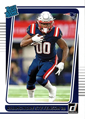 2021 Panini Donruss Football #286 Rhamondre Stevenson Rookie Card - Rated Rookie