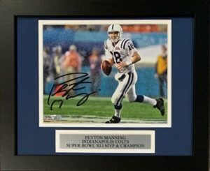 peyton manning autographed super bowl 41 xli signed framed 8×10 photo fanatics