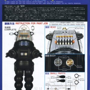 Original Masudaya Robby The Robot Instruction Sheet Forbidden Planet