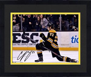 framed charlie mcavoy boston bruins autographed 8″ x 10″ goal celebration photograph – autographed nhl photos