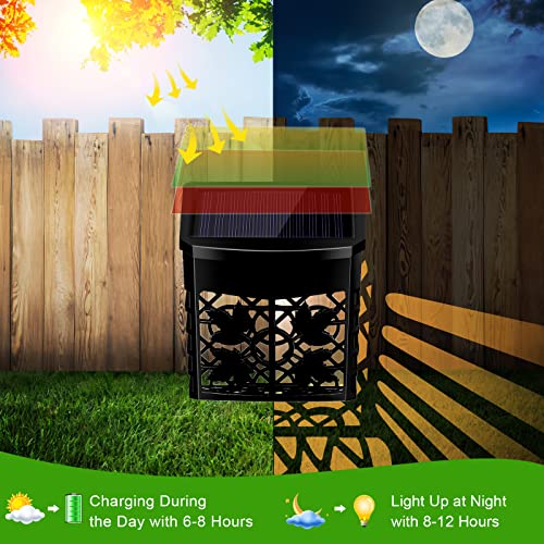 Solar Outdoor Lights, 8Pack Solar Garden Light for Fence, Waterproof Solar Wall Lights Security Light for Deck Steps Fence Garage Backyard Driveway Porch