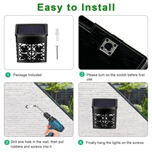 Solar Outdoor Lights, 8Pack Solar Garden Light for Fence, Waterproof Solar Wall Lights Security Light for Deck Steps Fence Garage Backyard Driveway Porch