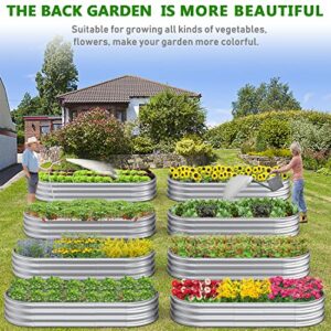 OGKBIR 6x2.3x1ft Outdoor Galvanized Raised Garden Bed, Planter Raised Bed for Gardening, Outdoor Raised Planter Box for Flower Vegetables