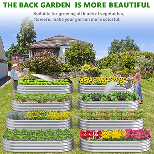 OGKBIR 6x2.3x1ft Outdoor Galvanized Raised Garden Bed, Planter Raised Bed for Gardening, Outdoor Raised Planter Box for Flower Vegetables