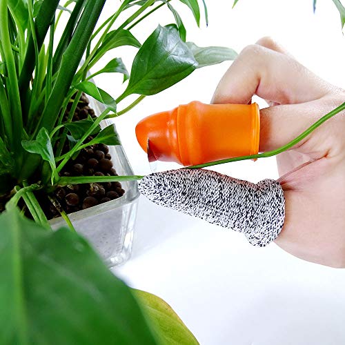 YBB 12 Pcs Gardening Silicone Thumb Knife Harvesting Tool, Separator Finger Plant Fruit Picking Knife Garden Tool (S)