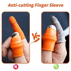 YBB 12 Pcs Gardening Silicone Thumb Knife Harvesting Tool, Separator Finger Plant Fruit Picking Knife Garden Tool (S)