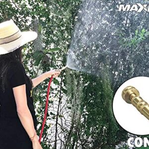 MAXFLO High Pressure Hose Nozzle [2 Pack] Heavy Duty | Brass Water Hose Nozzles for Garden Hoses | Adjustable Function | Fits Standard Hoses, Garden Sprayer, Spray Nozzle, Power Washer Nozzle