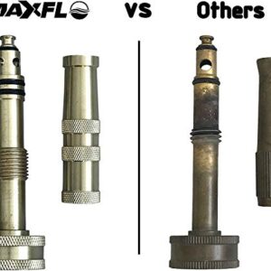 MAXFLO High Pressure Hose Nozzle [2 Pack] Heavy Duty | Brass Water Hose Nozzles for Garden Hoses | Adjustable Function | Fits Standard Hoses, Garden Sprayer, Spray Nozzle, Power Washer Nozzle