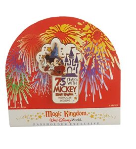 disney pin – wdw – 75 years with mickey mouse – sorcerer mickey – annual passholder