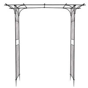 VINGLI Garden Arbor, Arch Archway for Wedding Ceremony Party, Steel Garden Trellis for Plant Climbing, Christmas Garden Decorations Pergola for Garden, Backyard, Lawn