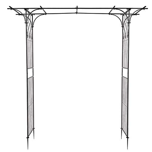 VINGLI Garden Arbor, Arch Archway for Wedding Ceremony Party, Steel Garden Trellis for Plant Climbing, Christmas Garden Decorations Pergola for Garden, Backyard, Lawn