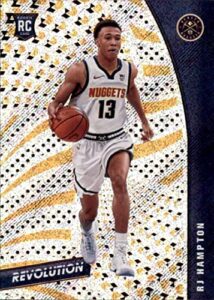 rj hampton rc 2020-21 panini revolution nm+-mt+ basketball #128 rookie nuggets