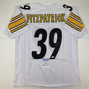 autographed/signed minkah fitzpatrick pittsburgh white football jersey psa/dna coa