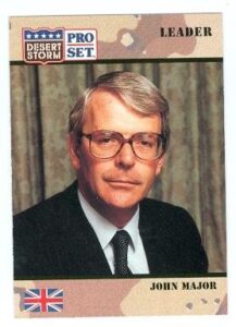 john major trading card 1991 pro set desert storm #76