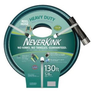 Teknor Apex 100519523 Neverkink 8615-130, Heavy Duty Hose Reel Garden Hose, 5/8-Inch by 130-Feet