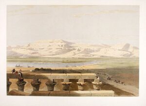 libyan chain of mountains, from the temple of luxor