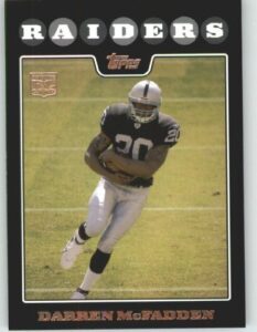 2008 topps black limited edition nfl all-stars # 10 darren mcfadden (rookie card insert) oakland raiders – nfl football