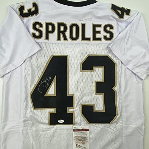 Autographed/Signed Darren Sproles New Orleans White Football Jersey JSA COA