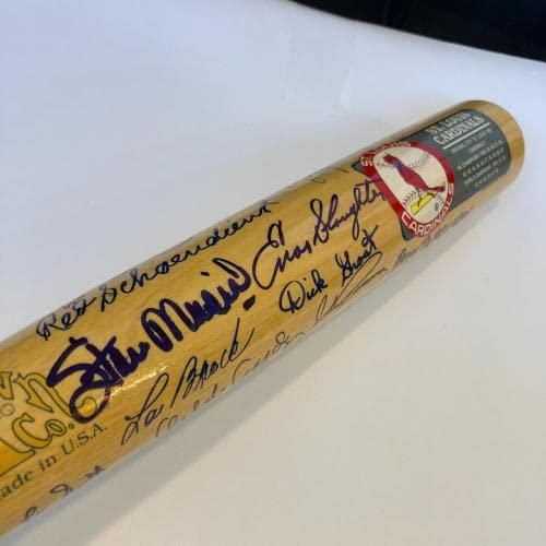 Stan Musial St. Louis Cardinals HOF Multi Signed Cooperstown Baseball Bat JSA - Autographed MLB Bats