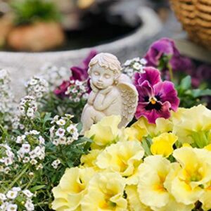 MUAMAX Decorative Angel Garden Stakes Miniature Angel Fairy Garden Angel Small Memorial Statue