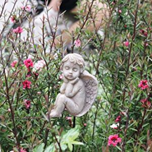 MUAMAX Decorative Angel Garden Stakes Miniature Angel Fairy Garden Angel Small Memorial Statue