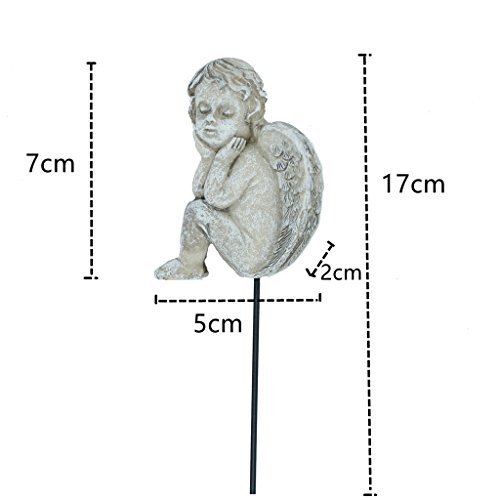 MUAMAX Decorative Angel Garden Stakes Miniature Angel Fairy Garden Angel Small Memorial Statue