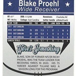 BLAKE PROEHL RC 2021 SAGE Hit Premier Draft Silver #100 ROOKIE NM+-MT+ Football Parallel Version