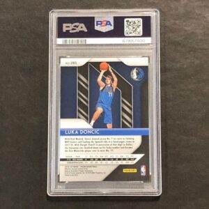 2018-19 NBA Panini Prizm #180 Luka Doncic Signed Card AUTO 10 PSA Slabbed Maveri - Basketball Slabbed Rookie Cards