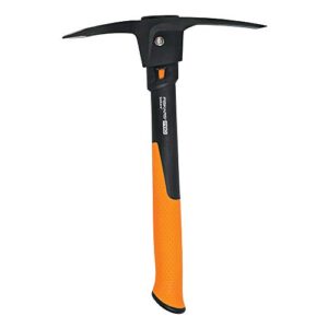 fiskars 751220-1001 pro isocore pick/mattock, 1.5 lb, orange/black