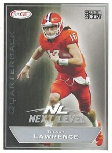 trevor lawrence rc 2021 sage hit premier draft silver #162 rookie nm+-mt+ football parallel version next level