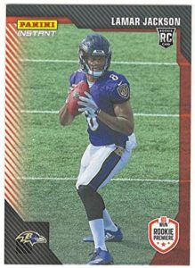 lamar jackson rc 2018 panini instant /295 rookie rps 1st look nm+-mt+ football #11 ravens