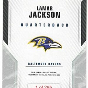 LAMAR JACKSON RC 2018 Panini Instant /295 Rookie RPS 1st Look NM+-MT+ Football #11 Ravens