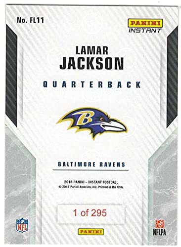 LAMAR JACKSON RC 2018 Panini Instant /295 Rookie RPS 1st Look NM+-MT+ Football #11 Ravens