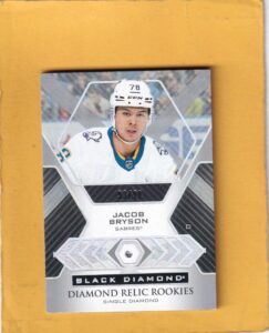 2021-22 black diamond relic rookie gems single #bdr-br jacob bryson nm-mt+ rc rookie mem 93/99 buffalo sabres