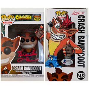 brendan o’ brien signed funko pop crash bandicoot hand painted sketch beckett