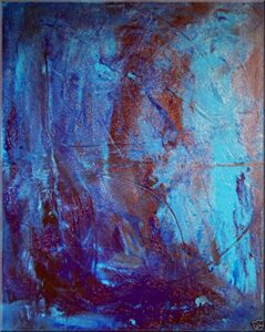 modern abstract impressionist art deco – oil painting on canvas- signed with certificate of authenticity-size 20 x 16, fine arts, stretched – gallery wrap – ready to display